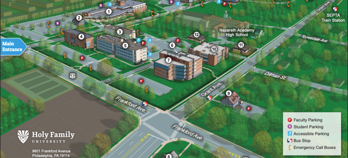 Directions & Maps | Holy Family University